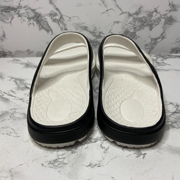 Spenco | Shoes | Spenco Women 8 Slide Sandal Black White Open Toe ...